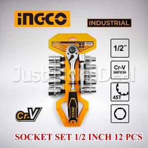 Jual Ingco Socket Set 1/2 Inch 12 pcs Kunci Sock - Kab. Tangerang - DX ...