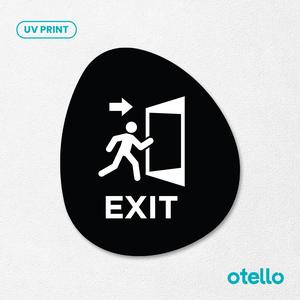Jual Exit Sign Board Akrilik Tempel Signage Dinding Papan Label Acrylic ...
