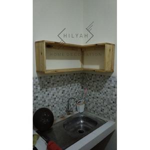 Jual lemari rak kitchen set dinding siku kayu jati belanda - Kab ...