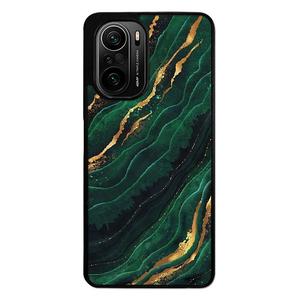 Jual Casing Custom Poco F3 Emerald green and gold marble STSO0026 ...