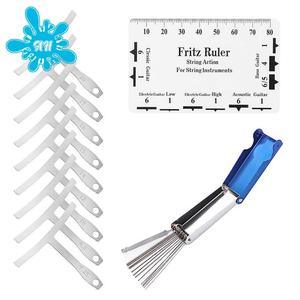 Jual 9pcs / Set Alat Ukur Radius Bawah Senar + Bridge Saddle Nut Files ...