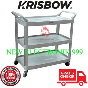 Jual KRISBOW THREE STEP TROLLEY SMALL GREY 84.5X43X95 KW1801393 ...