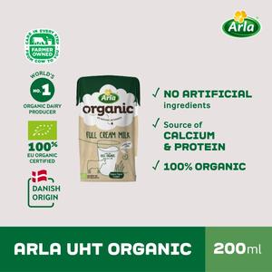 Jual Arla Susu UHT Organik 200ml - Arla Organic Full Cream Milk 200ml ...