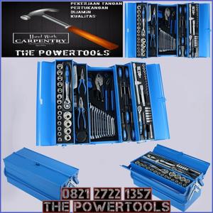 Jual Tool Kit Set Merk SANDS / Tool Kit CRV 91PC With Metal Box - Kab ...