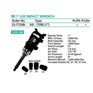 Jual Wipro As-725B / Air Impact Wrench 1 inch AS 725B / Alat Buka Baut ...