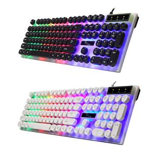 Jual Glowing Keyboard With Round Keycaps For Pc/Laptop Retro - Kota ...