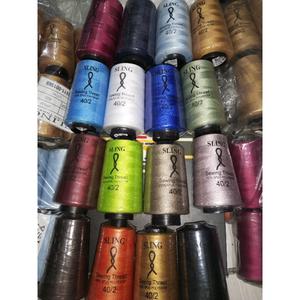 Jual BENANG JAHIT KATUN 5000 YARD SLING PER 6 CONES HITAM PUTIH DAN ...