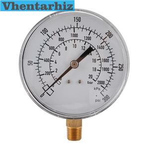 Jual Vacuum Pressure Gauge Triple Scale Dial Anti‑Vibration Manometer ...