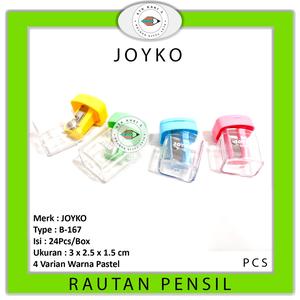 Jual JOYKO - Rautan - Sharpener Pencil B-167 Warna Pastel - Pcs ...
