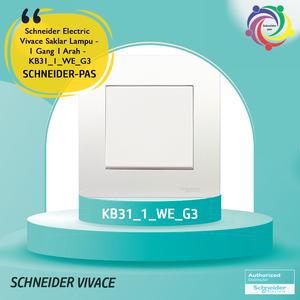Jual Schneider Electric Vivace Saklar Lampu - 1 Gang 1 Arah - KB31_1_WE ...