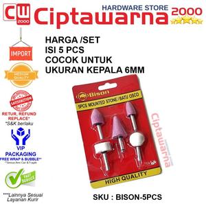 Jual BISON Batu Osco - Mounted Stone 5 pcs Set Gerinda Botol Asah Poles ...