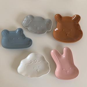 Jual CHINGU Ceramic Colorful Pastel Cute Animal Friends Plate - Blue ...