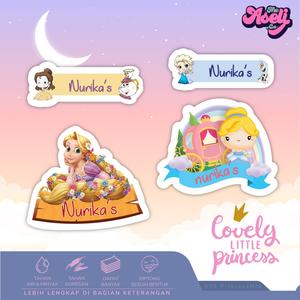 Jual Stiker label nama anak custom Frozen, Princess Cute - Jakarta ...