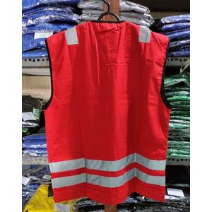 Jual Rompi Premium Bahan Drill Merah Pakai Furing 4 Kantong Saku ...