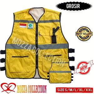 Jual Rompi Safety Vest Taslan Kuning-Rompi Safety Proyek-Rompi Kerja ...