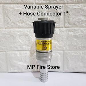 Jual Variable Nozzle Nuzzle Spray Sprayer Pemadam 1 Inch Plus Connector ...