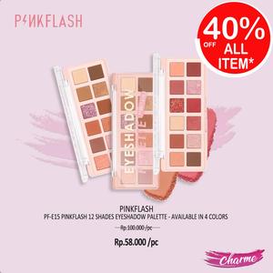 Jual (READY & ORI) Pinkflash Pink Flash 12 Shades Eyeshadow Palette PF E15 - CRANBERRY - Kota ...