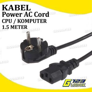 Jual Kabel Power AC Cord Listrik Komputer PC CPU Desktop Cable 3 Lubang Pin - Kab. Tangerang ...