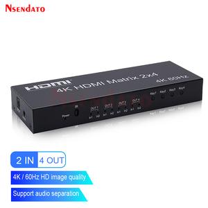 Jual 4k HDMI Matrix 2X4 Splitter 4K 60Hz 2 In 4 Out HDMI Splitter ...