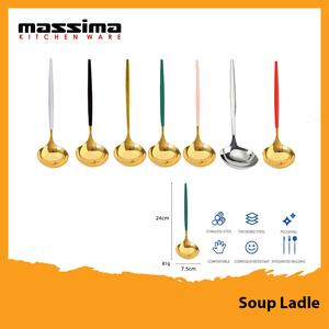 Jual Stainless Steel Soup Ladle Sendok Sayur Kuah Sop - green gold ...
