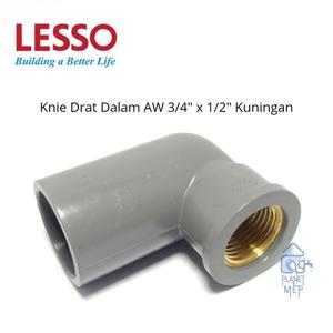 Jual LESSO FAUCET ELBOW AW 3/4" x 1/2" MI / KNIE DRAT DALAM KUNINGAN - Kota Denpasar - LajuTools ...