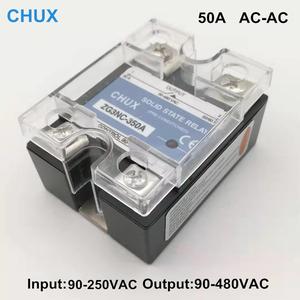 Jual 50A Single phase Solid state relay 220v AC to 480v AC SSR-50AA SSR ...