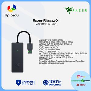 Promo Razer Ripsaw X - USB Capture Card with Camera Connection Cicil 0% ...