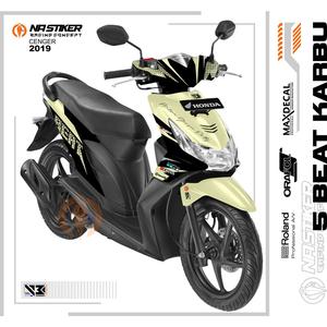 Jual DECAL BEAT KARBU SIMPLE CREM - STIKER BEAT KARBU FULLBODY BEAT-4 ...