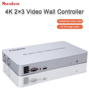 Jual Video Wall Controller 4k 2x3 HDMI TV Video wall 6 Display multi ...