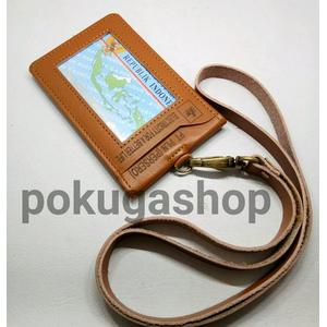 Jual name tag kulit logo pln - id card pln persero - nametag pln kulit ...