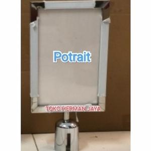 Jual Papan Pengumuman Tiang Antrian Sign Board Frame A4 / F4 Full ...