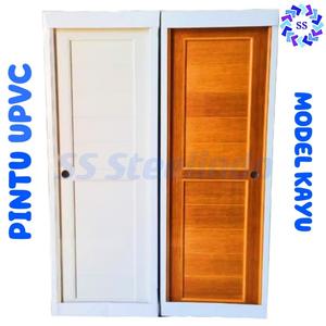 Jual PINTU WC KAMAR MANDI PVC PANEL MODEL KAYU (PUTIH - COKLAT) - Putih ...