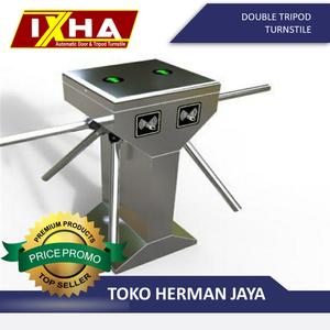 Jual Mini Double Arm semi Automatic Tripod Turnstile IXHA T1103 - +RFID ...