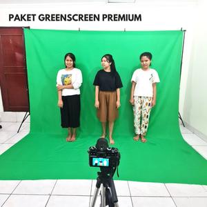 Jual Background foto hijau(green screen) 3 x 6 m/foto studio backdrop ...