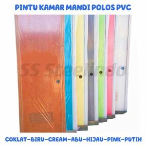Jual PINTU WC / KAMAR MANDI PVC POLOS WARNA (BIRU PINK HIJAU CREAM ...