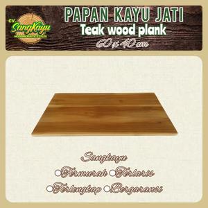 Jual Papan kayu jati asli 60x40 papan ambalan wooden board bahan daun ...
