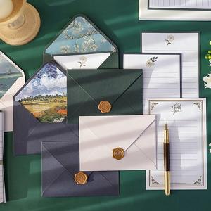 Jual 6pcs Set Amplop Kertas Surat Motif Lukisan Cat Minyak Van Gogh ...