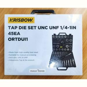 Jual Krisbow Tap Die Set UNC UNF 1/4-1 inch 45ea ORTDUI1 (10436404 ...