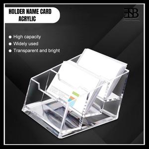 Jual Acrylic Name Card Holder / STand Tempat Kartu Nama Business Table ...