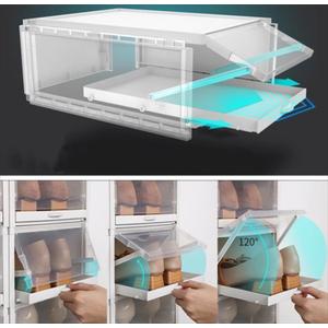 Jual Kotak Sepatu 3pcs Shoes Box Lemari Plastik Foldable Shoe Storage ...
