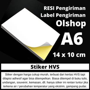 Jual [Per-10] Kertas Stiker HVS A6 matte doff - Kota Surabaya - Warung ...