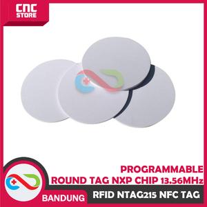 Jual RFID NTAG215 NFC TAG PROGRAMMABLE ROUND TAG NXP CHIP 13.56MHz ...
