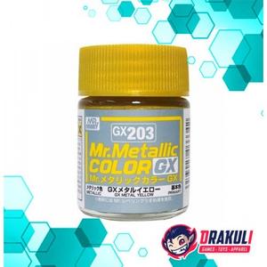 Jual Mr. Hobby Mr. Metallic Color Model Kit Paint - Metal Yellow GX203 ...