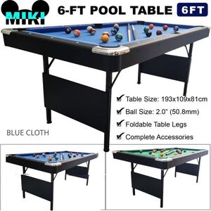 Jual Meja Billiard Pool Table 6-ft 6 feet MDF Biliar Billiar FOLDABLE ...