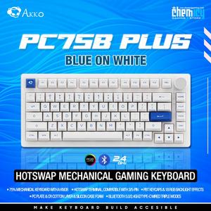 Jual Akko PC75B Plus Blue on White Wireless RGB Mechanical Gaming ...