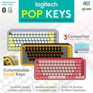 Jual logi-tech POP Keys, Emoji Keys Wireless Mechanical - Gaming ...