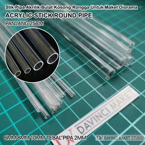 Jual Acrylic Stick Round Pipe - Stik Pipa Akrilik Bulat Kosong Rongga ...