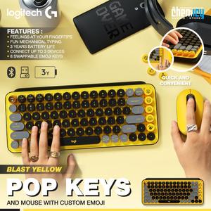 Jual logi-tech POP Wireless Mechanical Gaming Keyboard with Emoji Keys ...