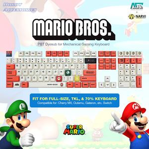Jual Keycaps Super Mario Bros PBT Dyesub for Mechanical - Gaming ...