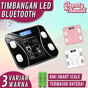 Jual Timbangan Bluetooth Digital Badan Body Fat BMI Smart Scale Glass ...